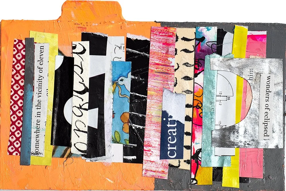 Striped vertical collages