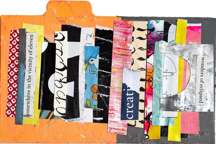 Striped vertical collages