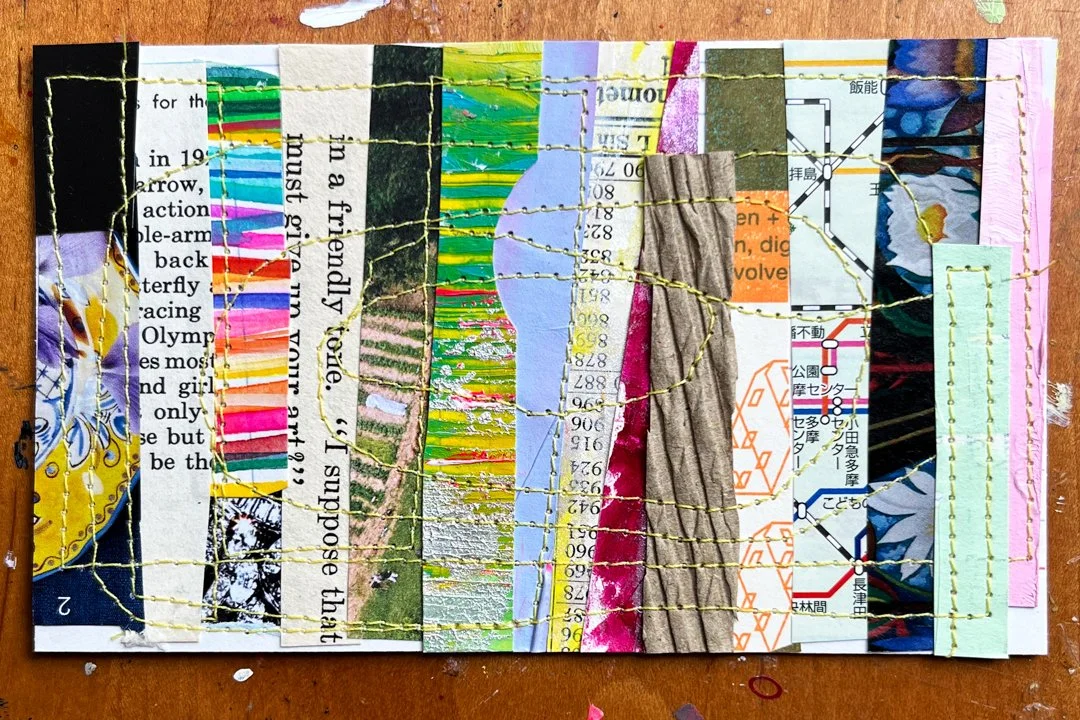 Striped vertical collages