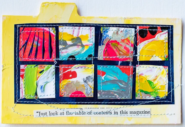 Turn a Painted Card into a Grid Collage