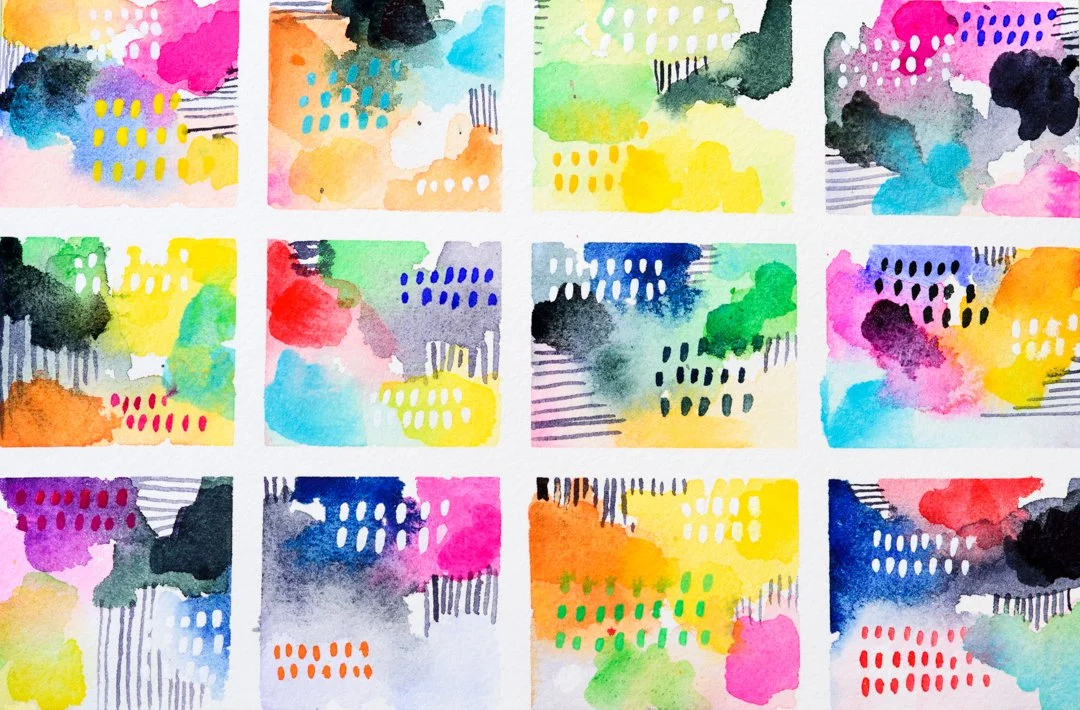 Small Square Abstract Paint Play