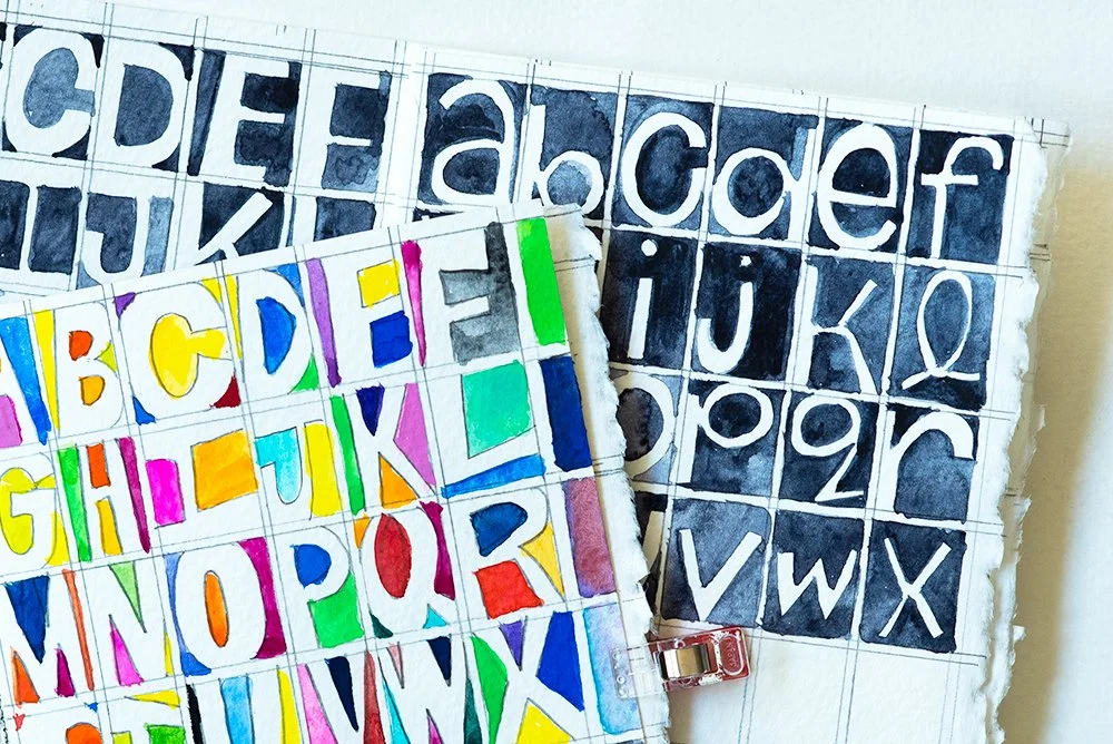 How to paint block letters A-Z