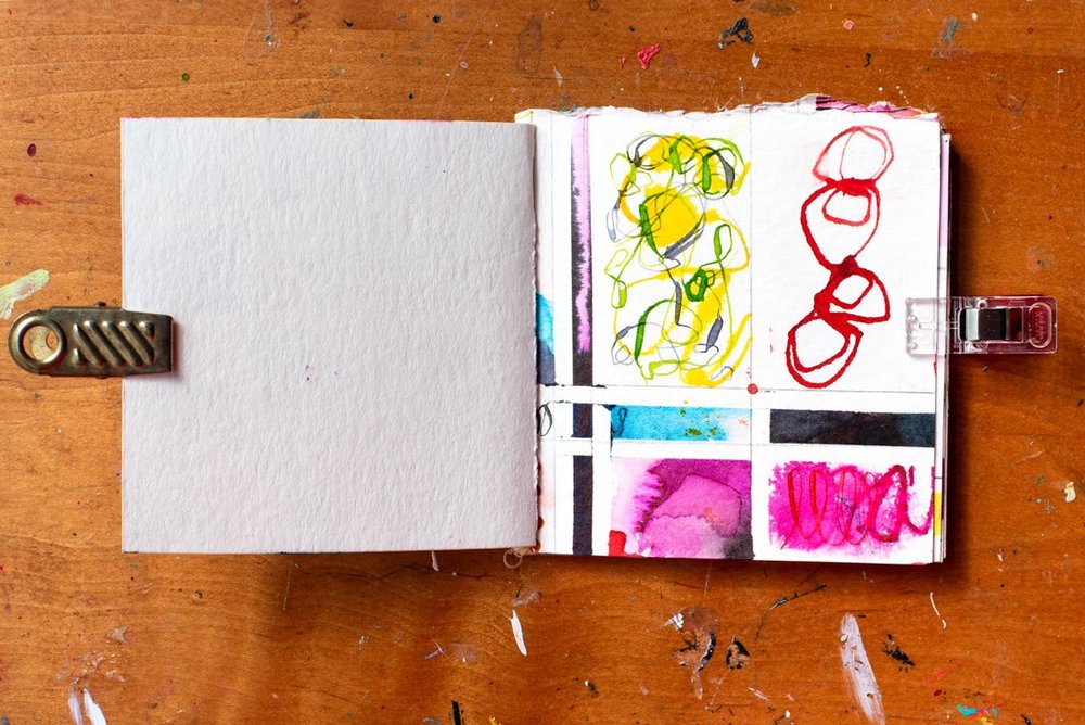 A tiny book filled with ink