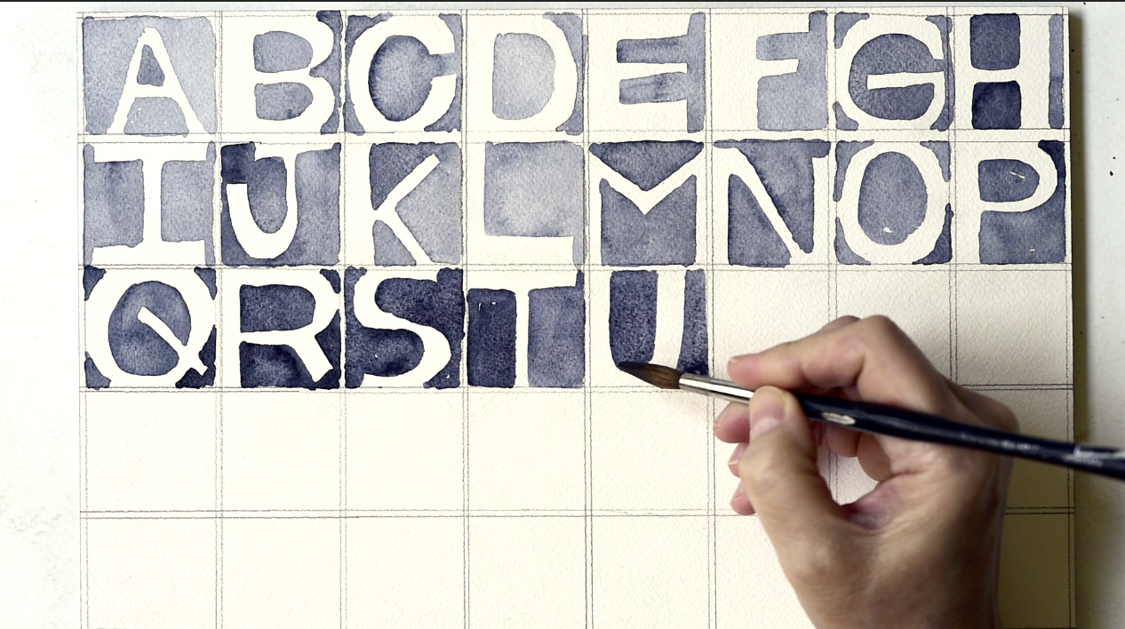 How to paint block letters A-Z
