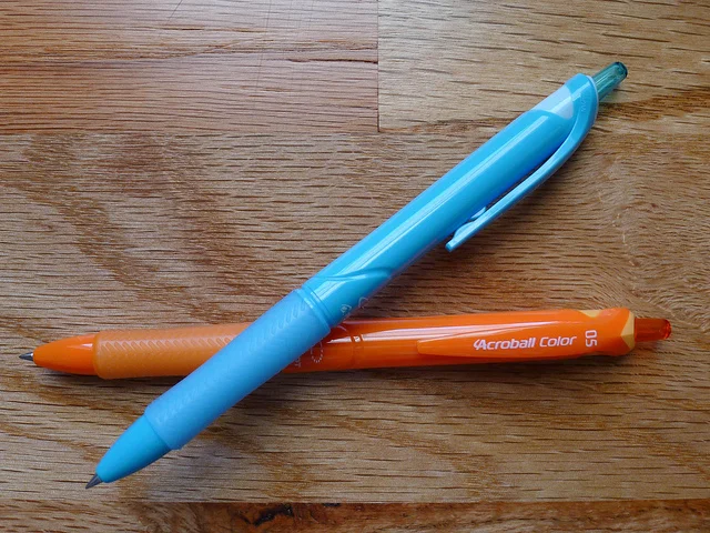 Pilot Acroball Color Ballpoint Pen - 0.5 mm - Light Blue and Orange ...