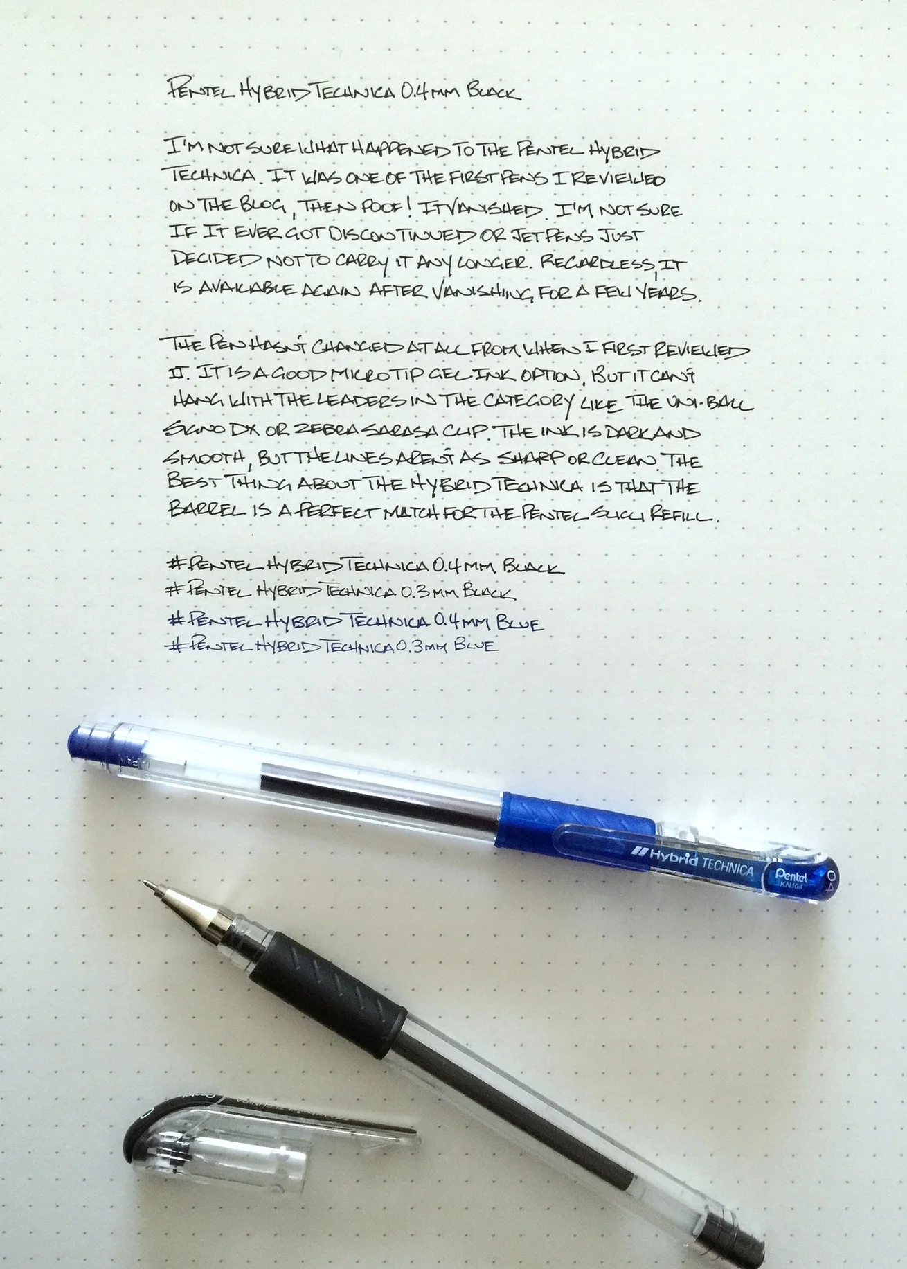 Pentel Hybrid Technica Gel Ink Pen Review — The Pen Addict