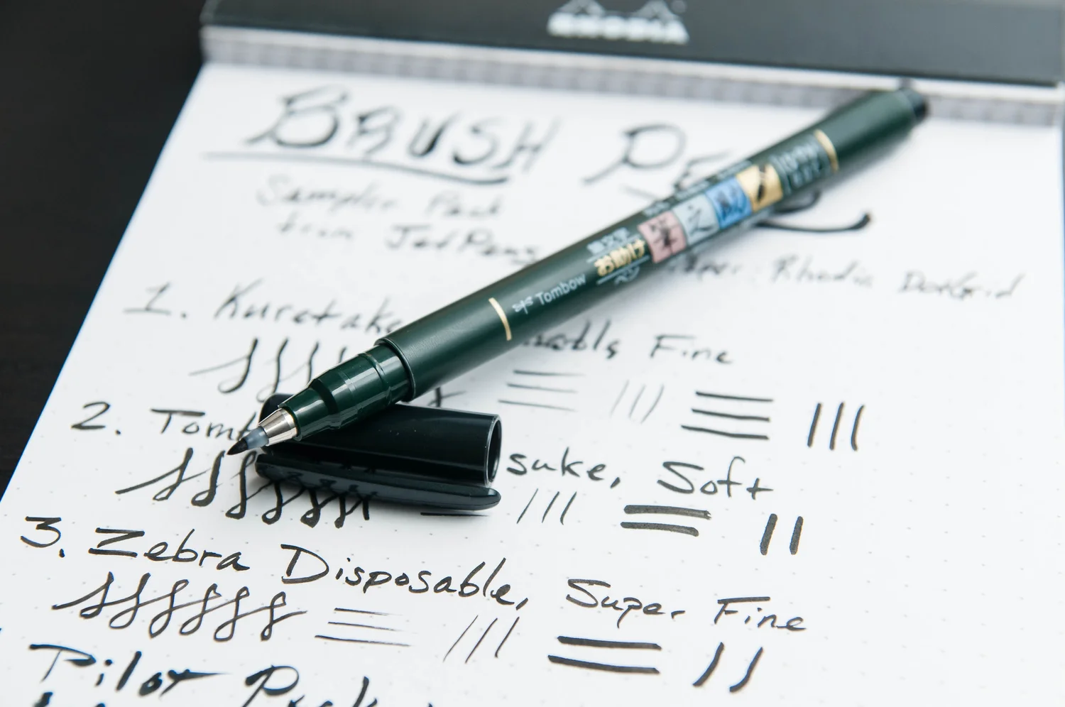 An Introduction To The Brush Pen Sampler — The Pen Addict