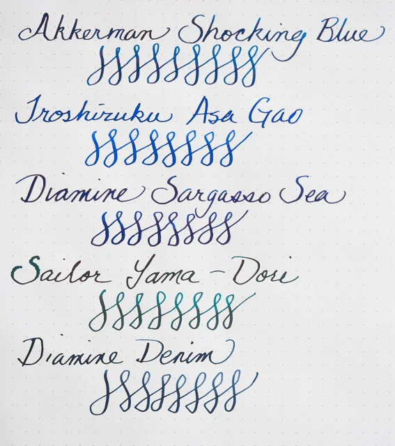 Akkerman Shocking Blue Ink Review — The Pen Addict