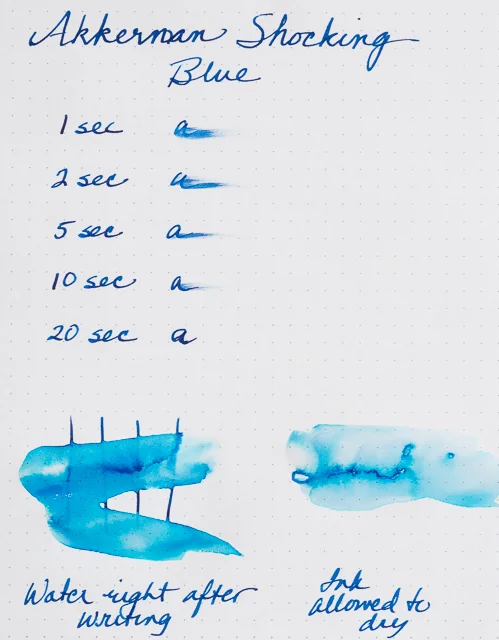 Akkerman Shocking Blue Ink Review — The Pen Addict