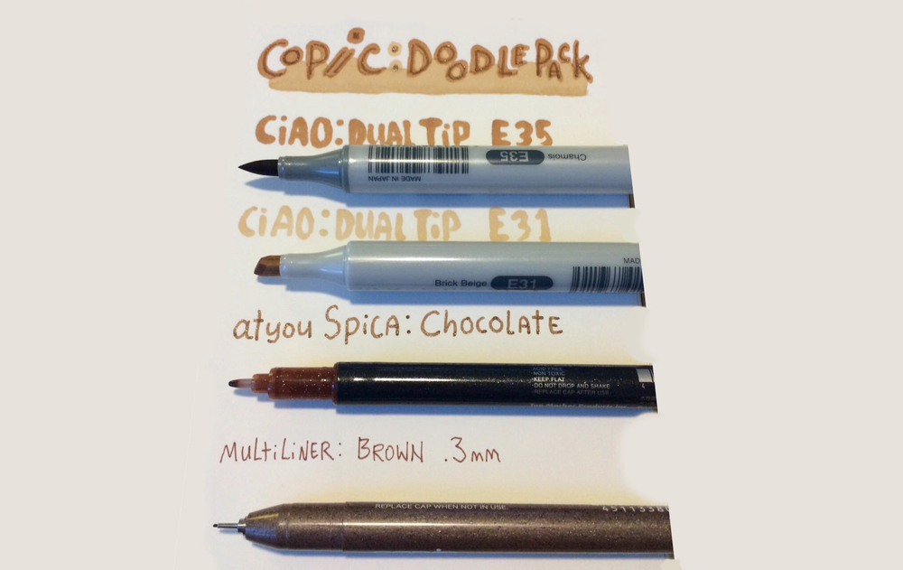 Copic Doodle Pack Brown Ink Review — The Pen Addict