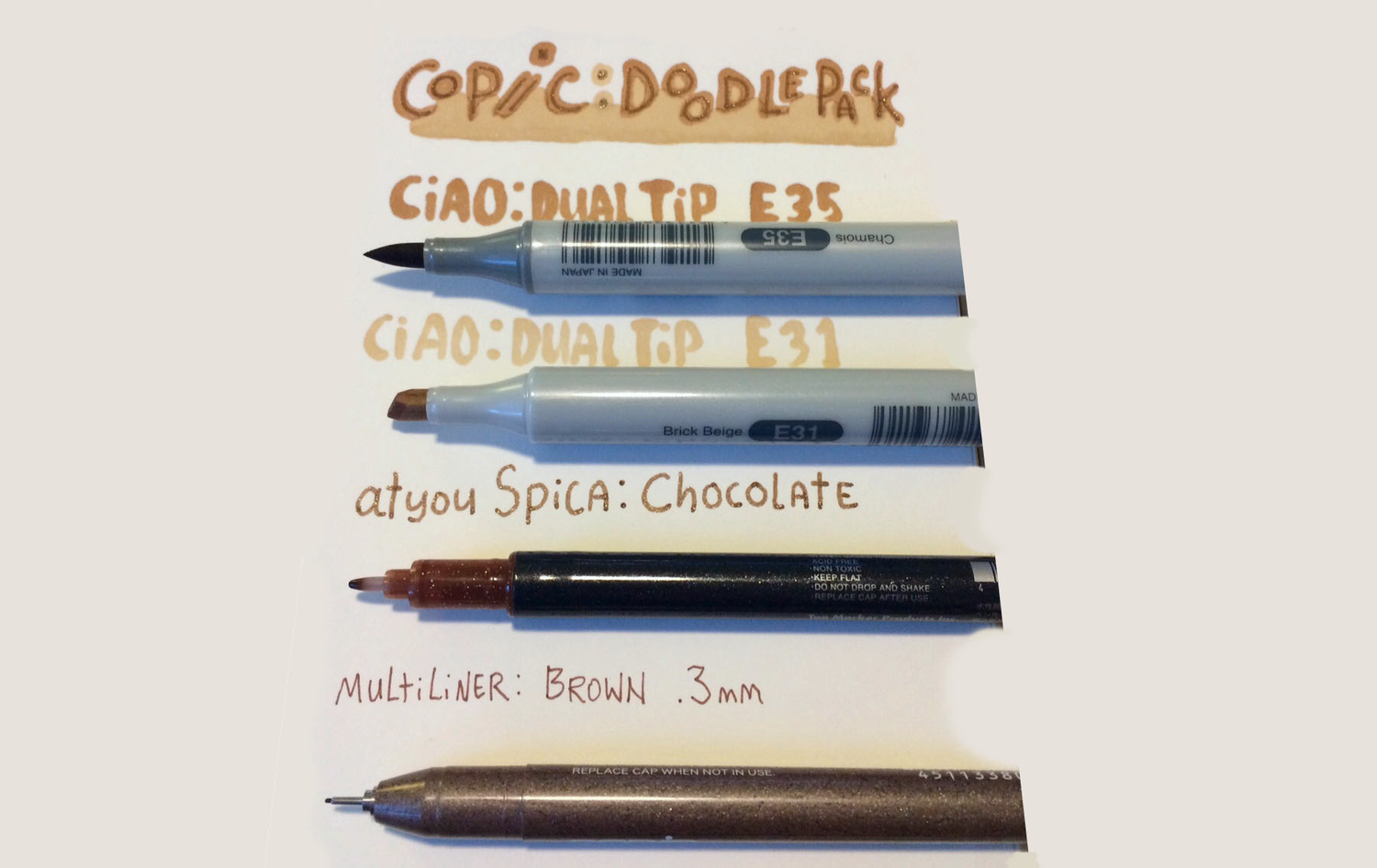 Copic Doodle Pack Brown Ink Review — The Pen Addict