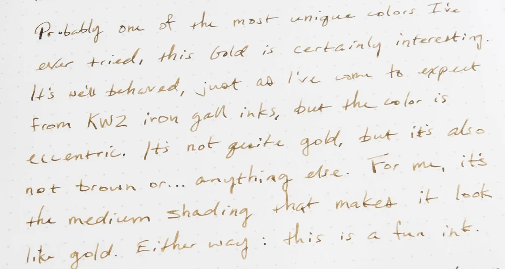 KWZ Iron Gall Gold Ink Review — The Pen Addict