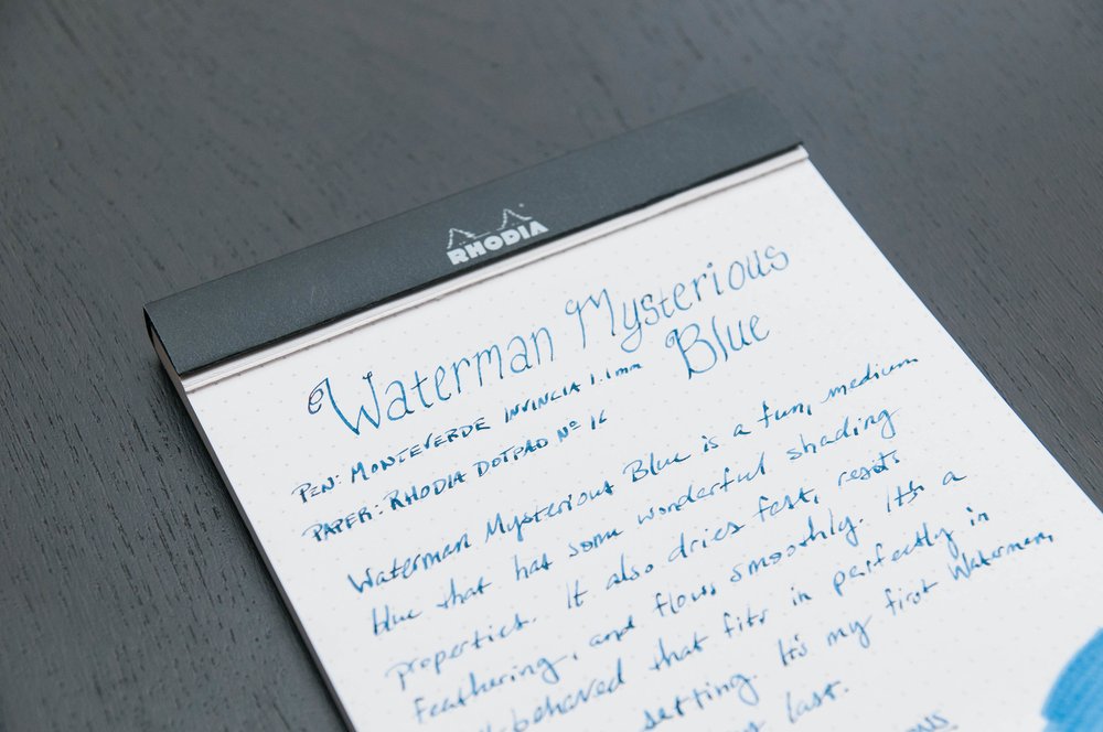 Waterman Mysterious Blue Ink Review — The Pen Addict