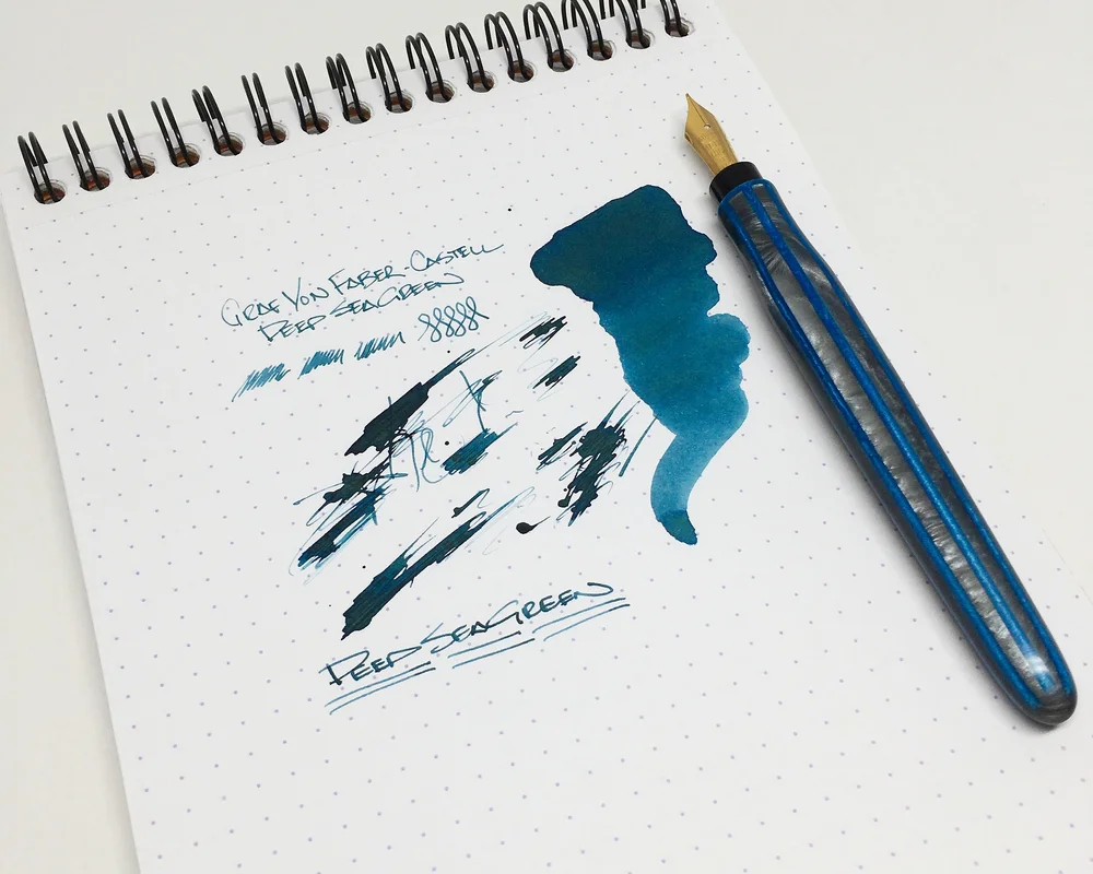 Graf Von Faber-Castell Deep Sea Green Ink Review — The Pen Addict