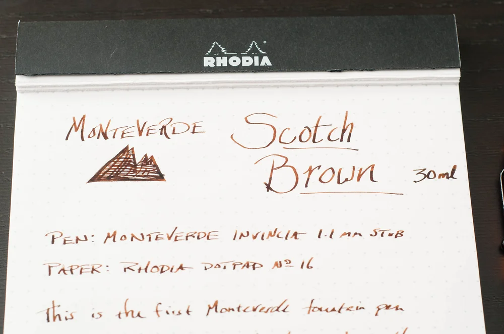 Monteverde Scotch Brown Ink Review — The Pen Addict