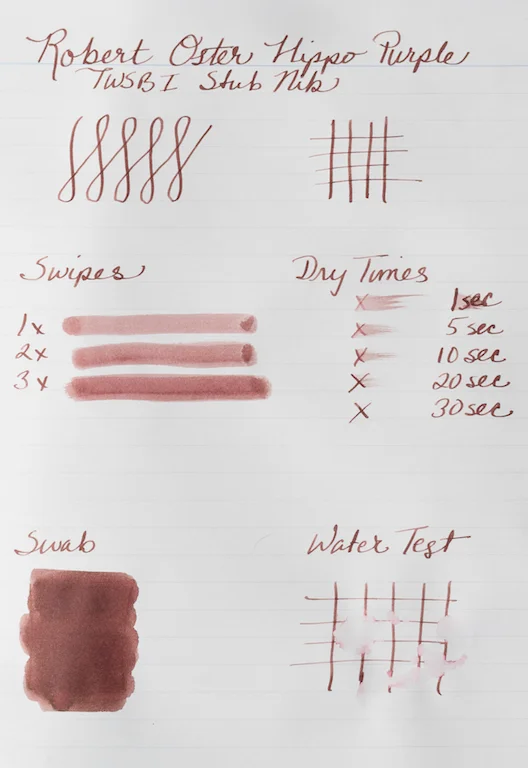 Robert Oster Signature Ink Review: Hippo Purple — The Pen Addict