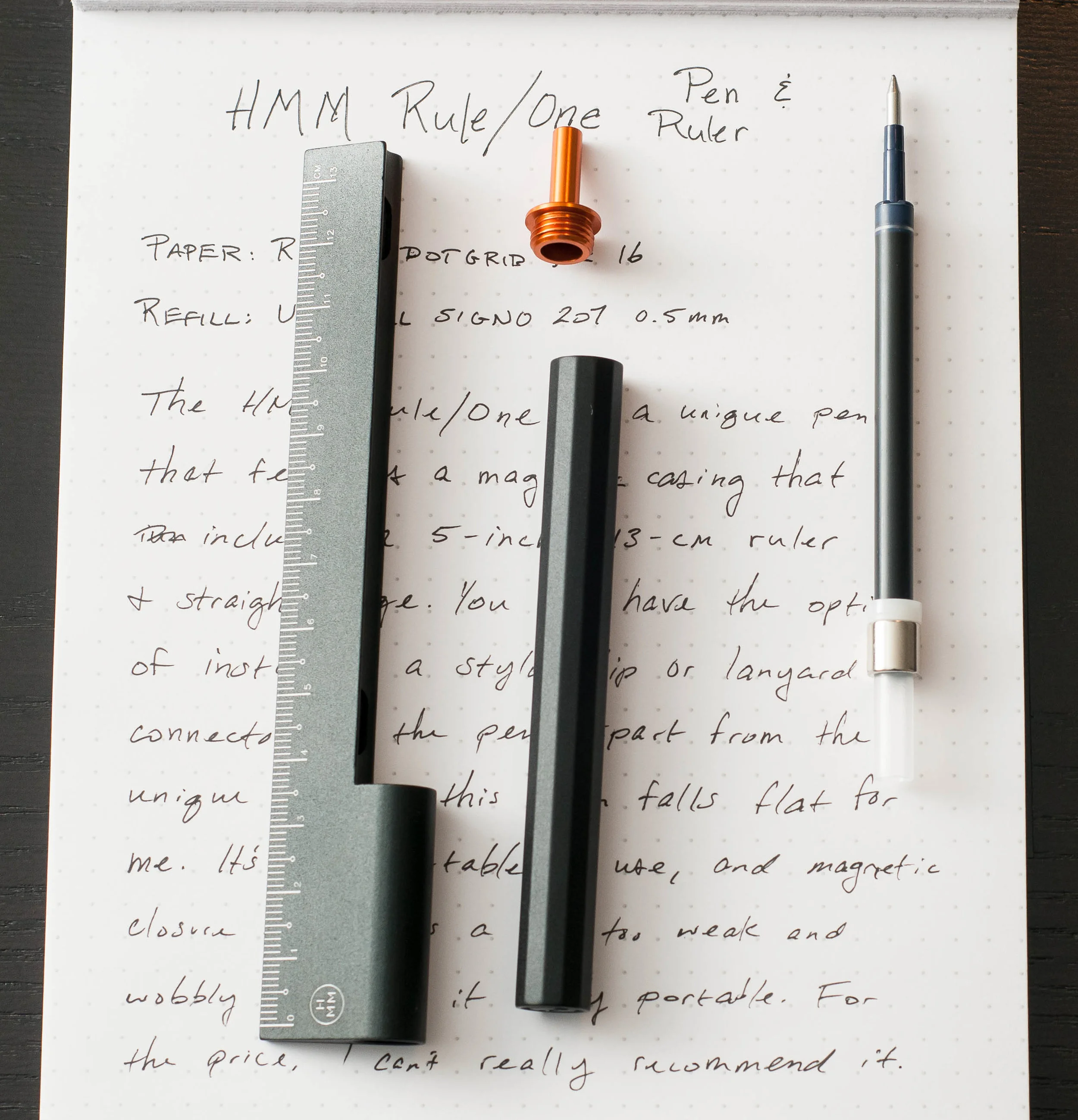 HMM Rule/One Pen and Ruler Review — The Pen Addict
