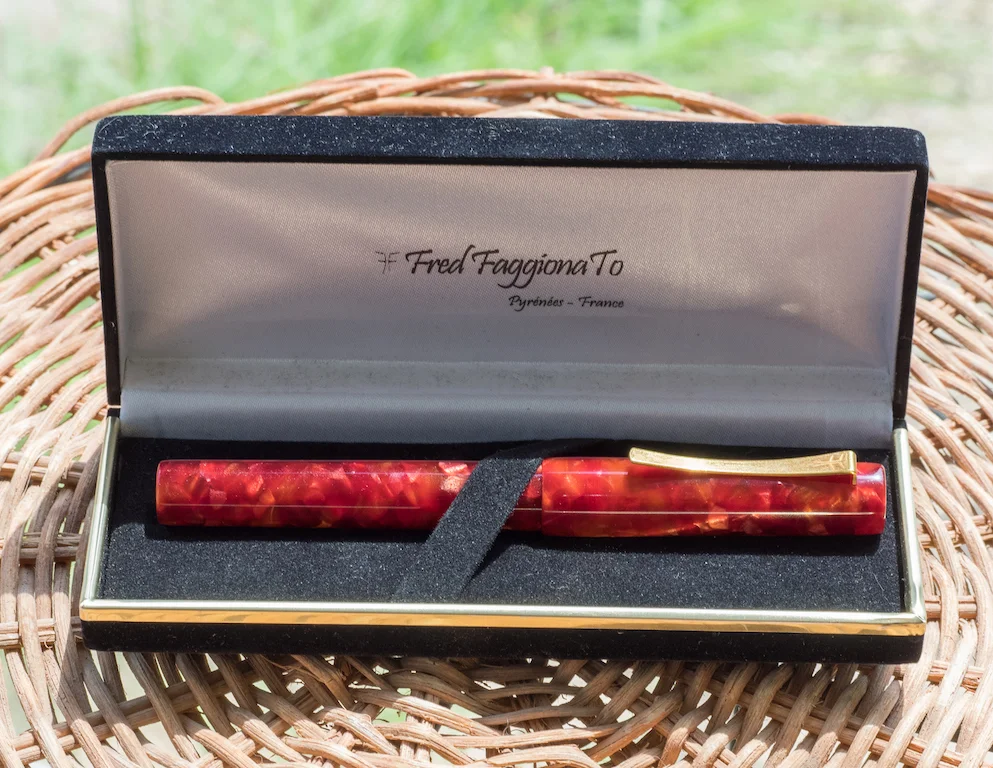 Fred Faggionato Fountain Pen in Cherry Red Acetate: A Review — The Pen ...