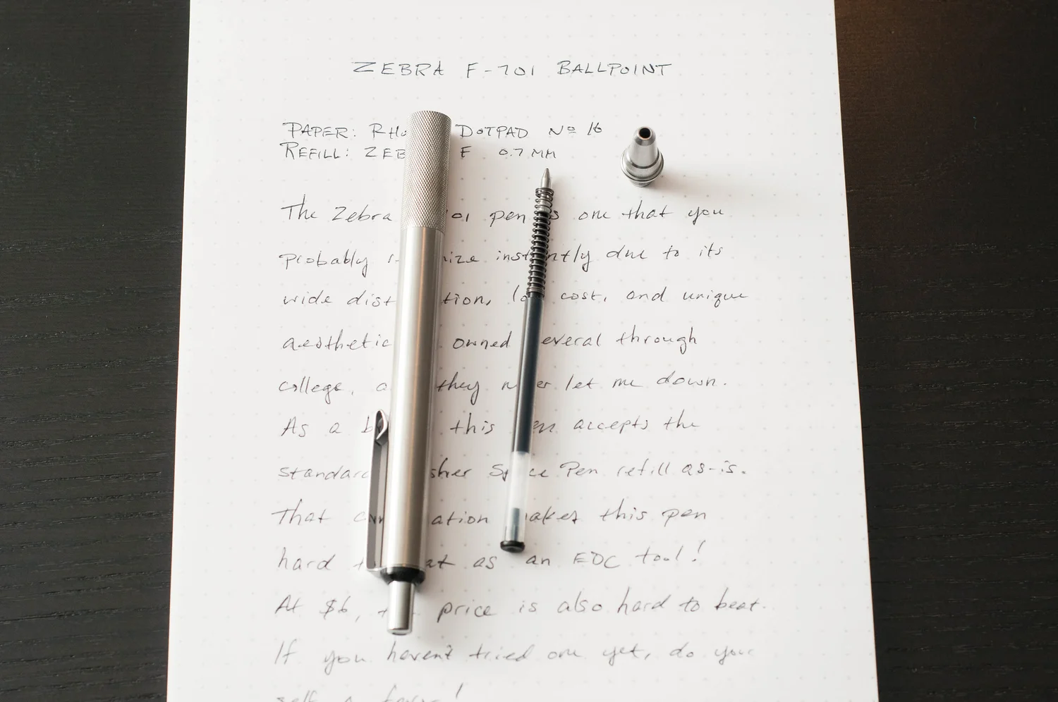 Zebra F-701 Ballpoint Pen Review — The Pen Addict