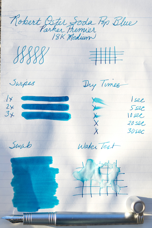 Robert Oster Signature Ink Review: Soda Pop Blue — The Pen Addict