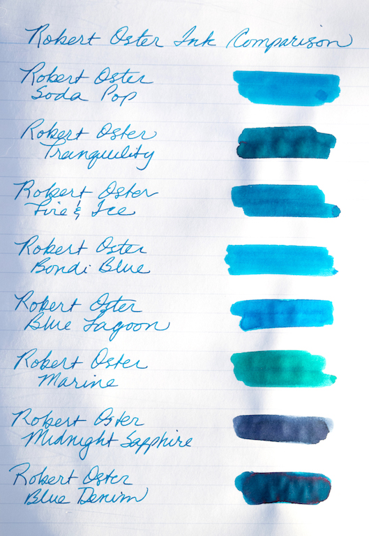 Robert Oster Signature Ink Review: Soda Pop Blue — The Pen Addict