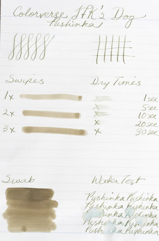 Colorverse Strelka and JFK's Dog Pushinka Ink Review — The Pen Addict
