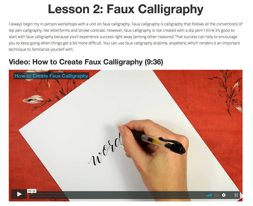 The Postman’s Knock Modern Calligraphy eCourse: A Review — The Pen Addict