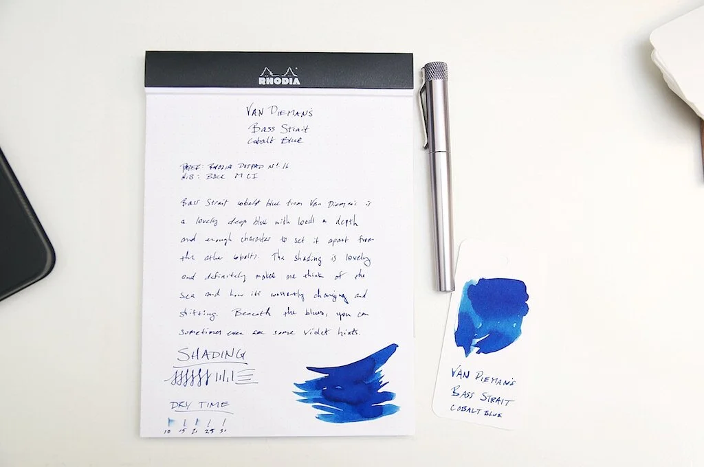 Van Dieman's Bass Strait Cobalt Blue Ink Review — The Pen Addict