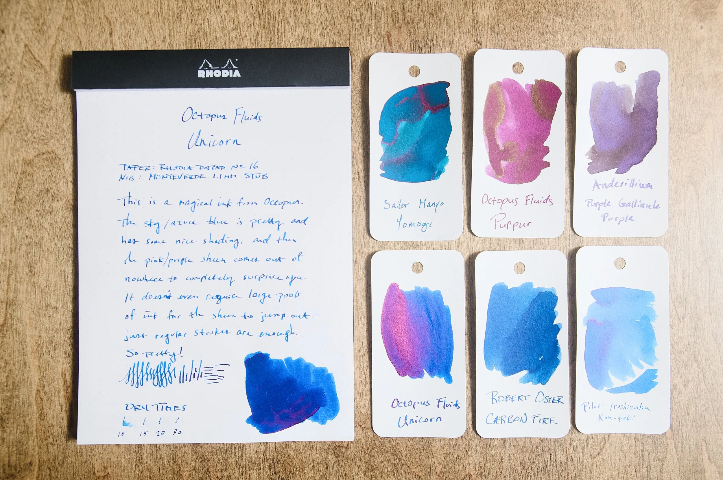 Octopus Fluids Unicorn Fountain Pen Ink Review — The Pen Addict