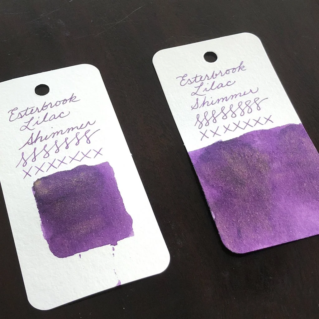 Ink Swatches and Diamine Inkvent Day 1 — The Pen Addict