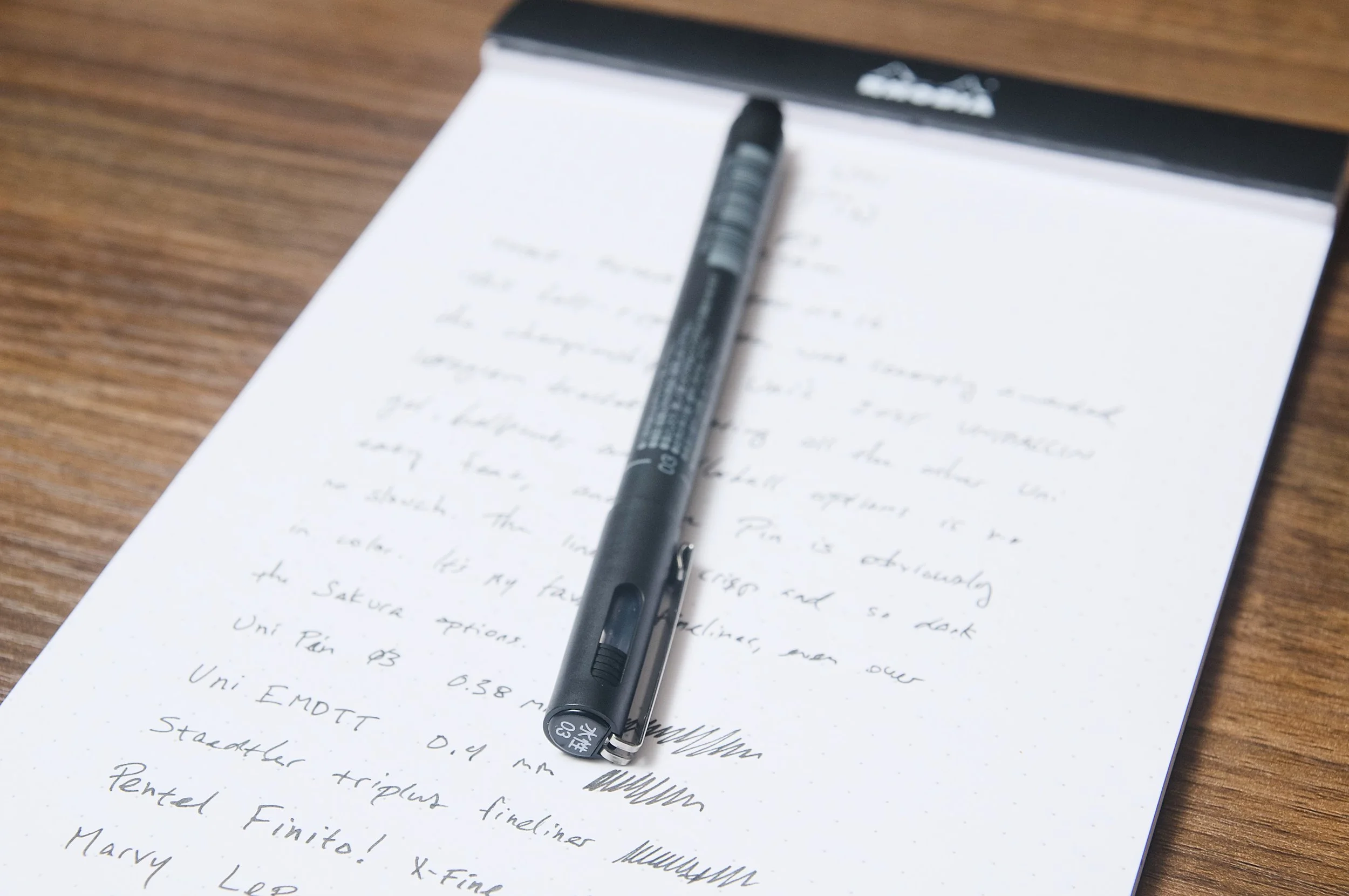 Uni Pin 0.38mm Fineliner Pen Review — The Pen Addict
