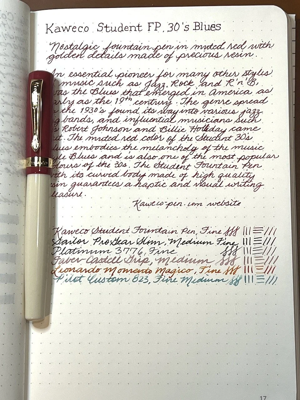 Kaweco Student Fountain Pen - 30’s Blues Review — The Pen Addict