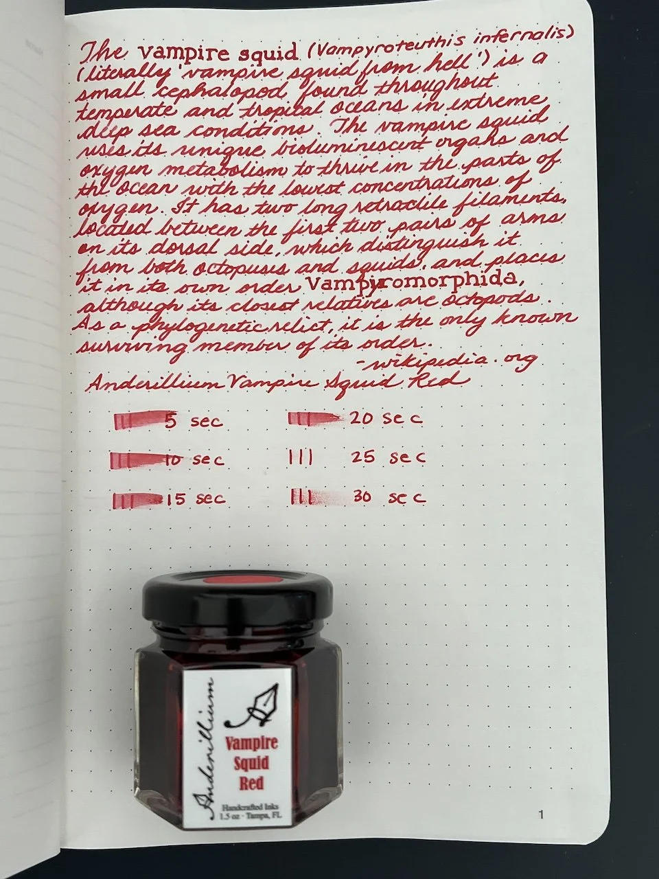 Anderillium Cephalopod Ink Review. Yes, All of Them. — The Pen Addict