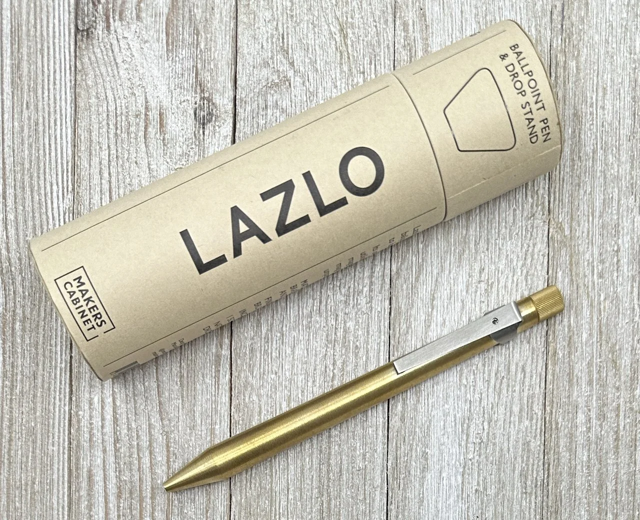 Makers Cabinet Lazlo Brass Ballpoint Pen Review — The Pen Addict
