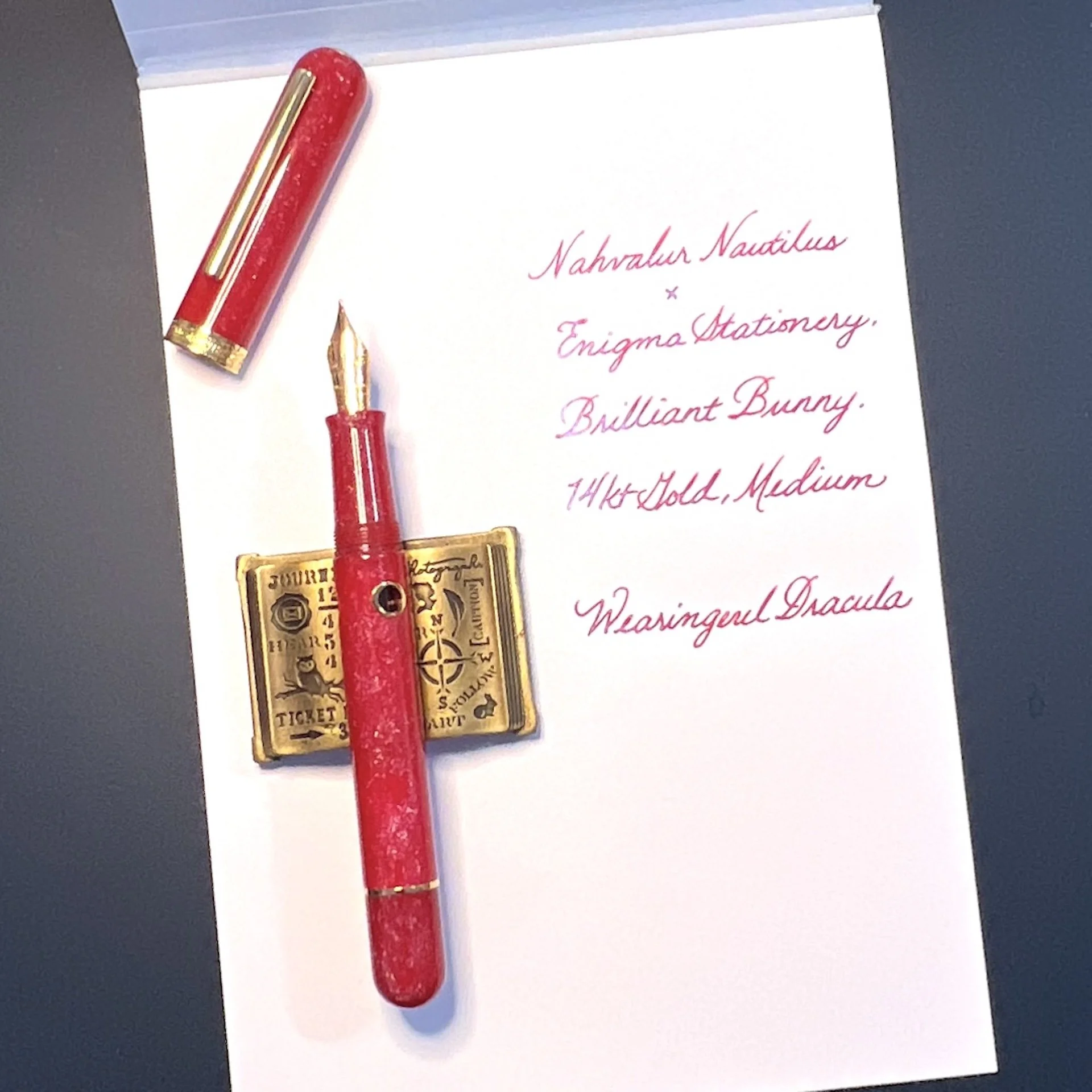 Nahvalur x Enigma Stationery "Brilliant Bunny" Nautilus Fountain Pen ...