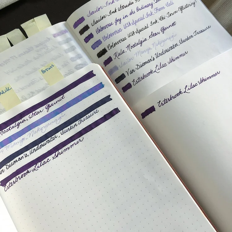 Ink Swatches and Diamine Inkvent Day 1 — The Pen Addict