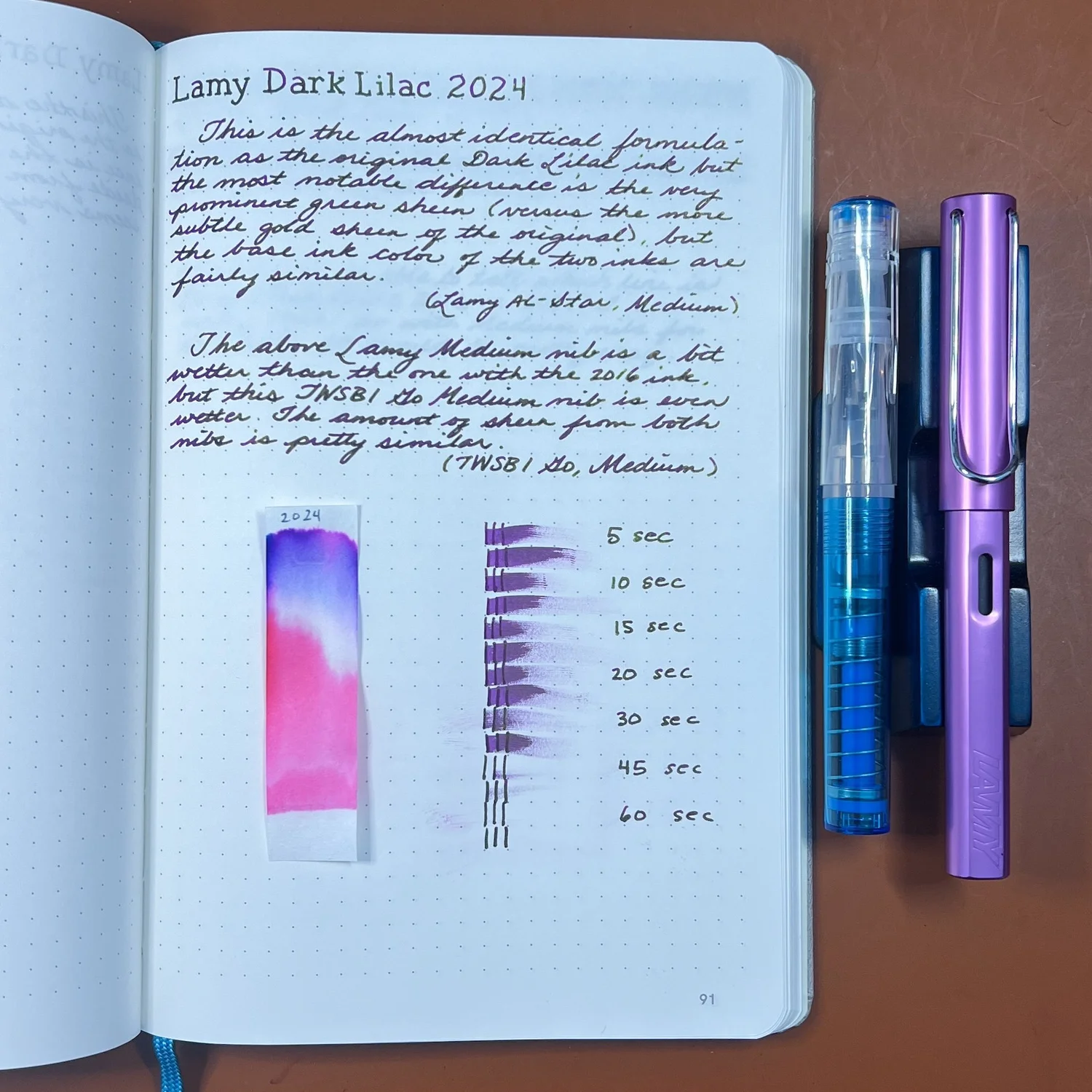 Lamy Dark Lilac 2024 vs The Original Lamy Dark Lilac 2016 — The Pen Addict