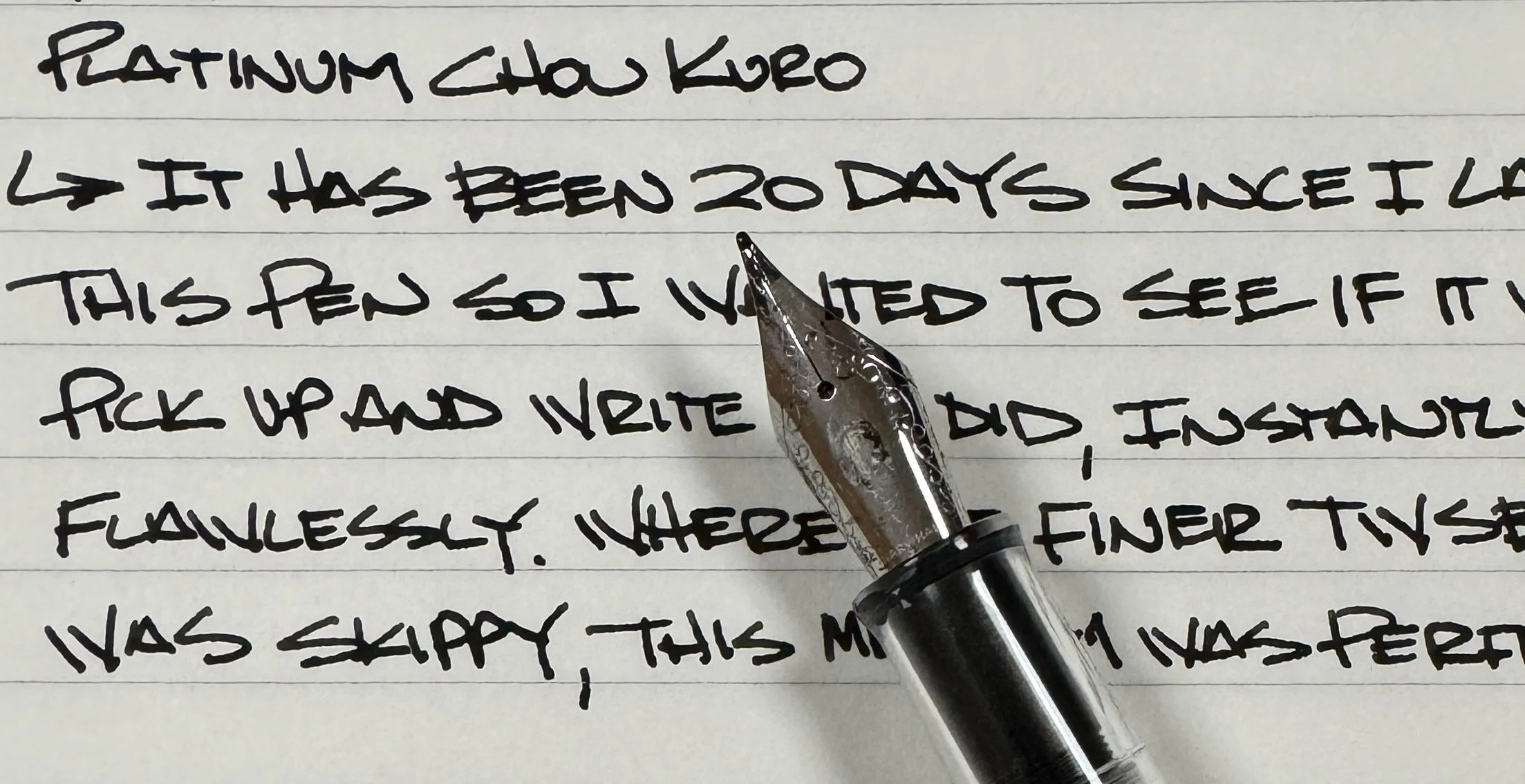 Platinum Chou Kuro Black Ink Review — The Pen Addict
