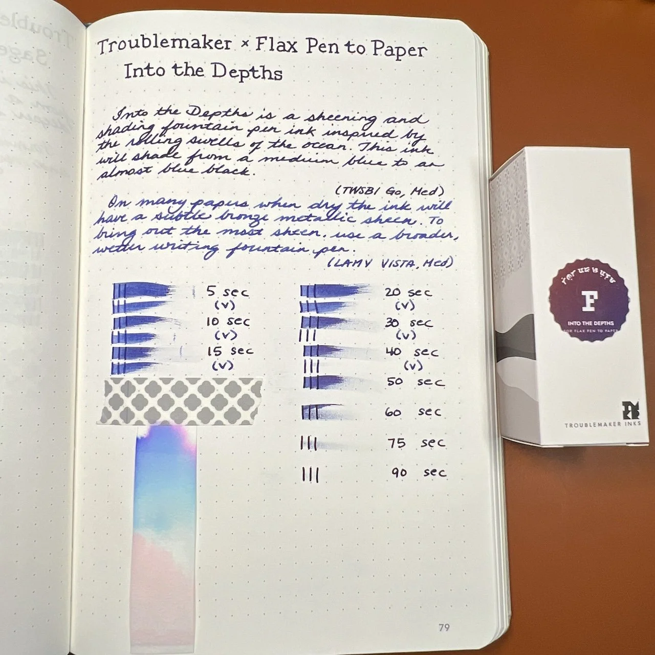 Troublemaker x Flax Pen to Paper Exclusive Ink Review — The Pen Addict