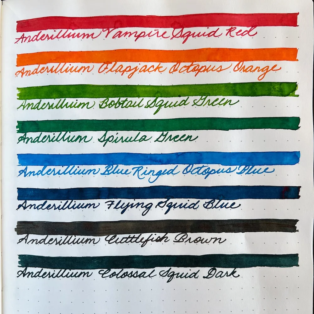 Anderillium Cephalopod Ink Review. Yes, All of Them. — The Pen Addict