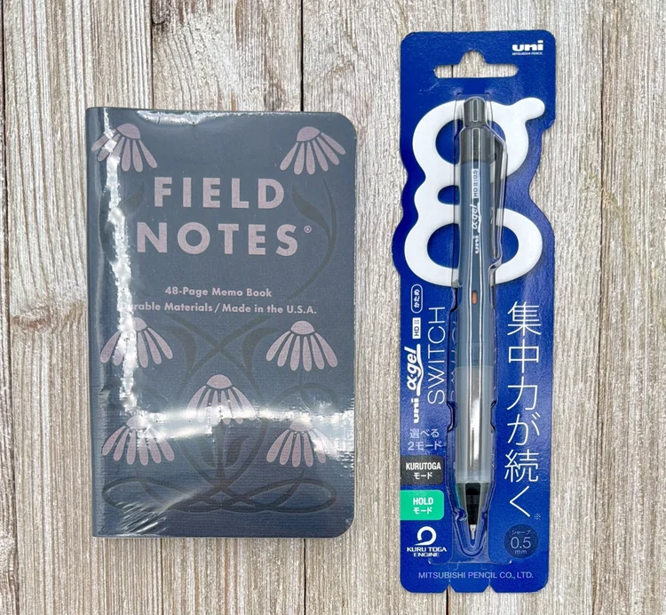 Field Notes Fall Flowers and Uni Alpha Gel Switch Mechanical Pencil ...