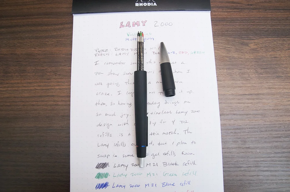 Lamy 2000 4-Color Ballpoint Multi Pen Review — The Pen Addict