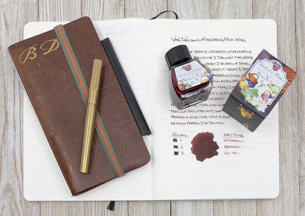 Pairings Party: Andhand Method Fountain Pen, Van Dieman’s Mandarin Duck ...