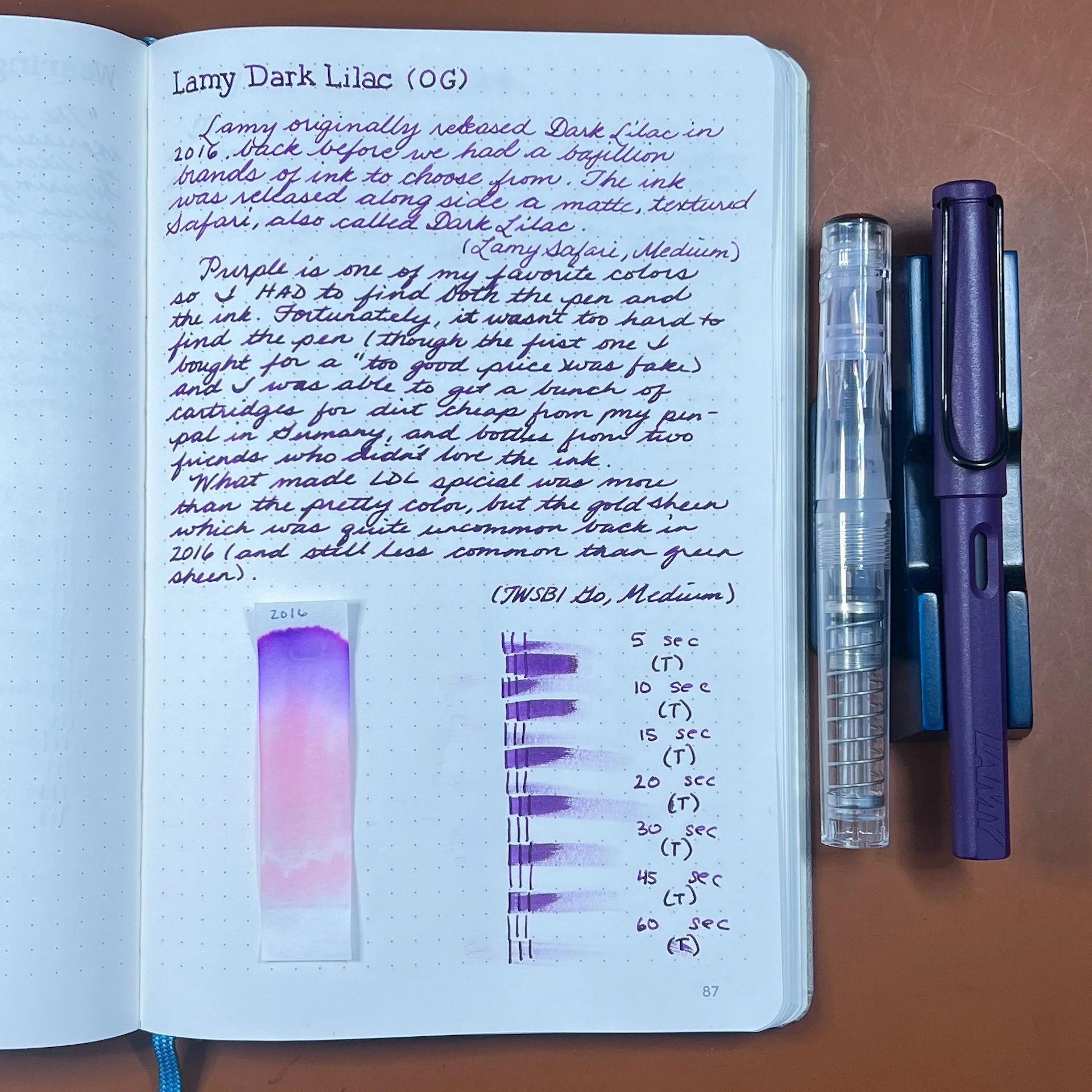 Lamy Dark Lilac 2024 vs The Original Lamy Dark Lilac 2016 — The Pen Addict