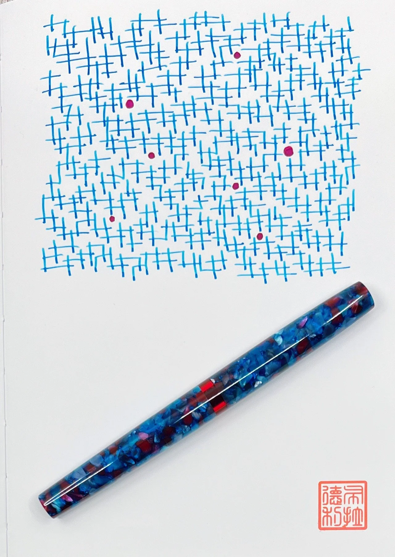 Yoseka Ceramics Ink Ming Kong Que Blue Ink Review — The Pen Addict