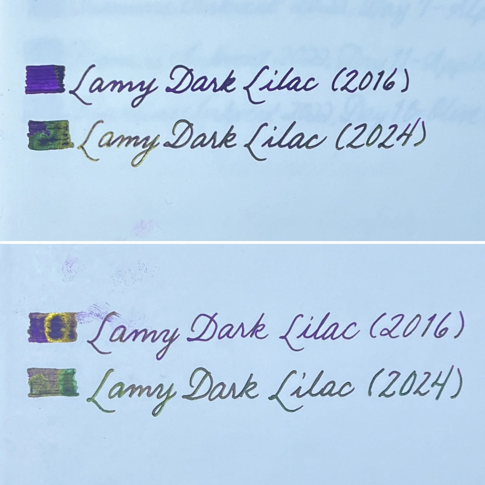 Lamy Dark Lilac 2024 vs The Original Lamy Dark Lilac 2016 — The Pen Addict