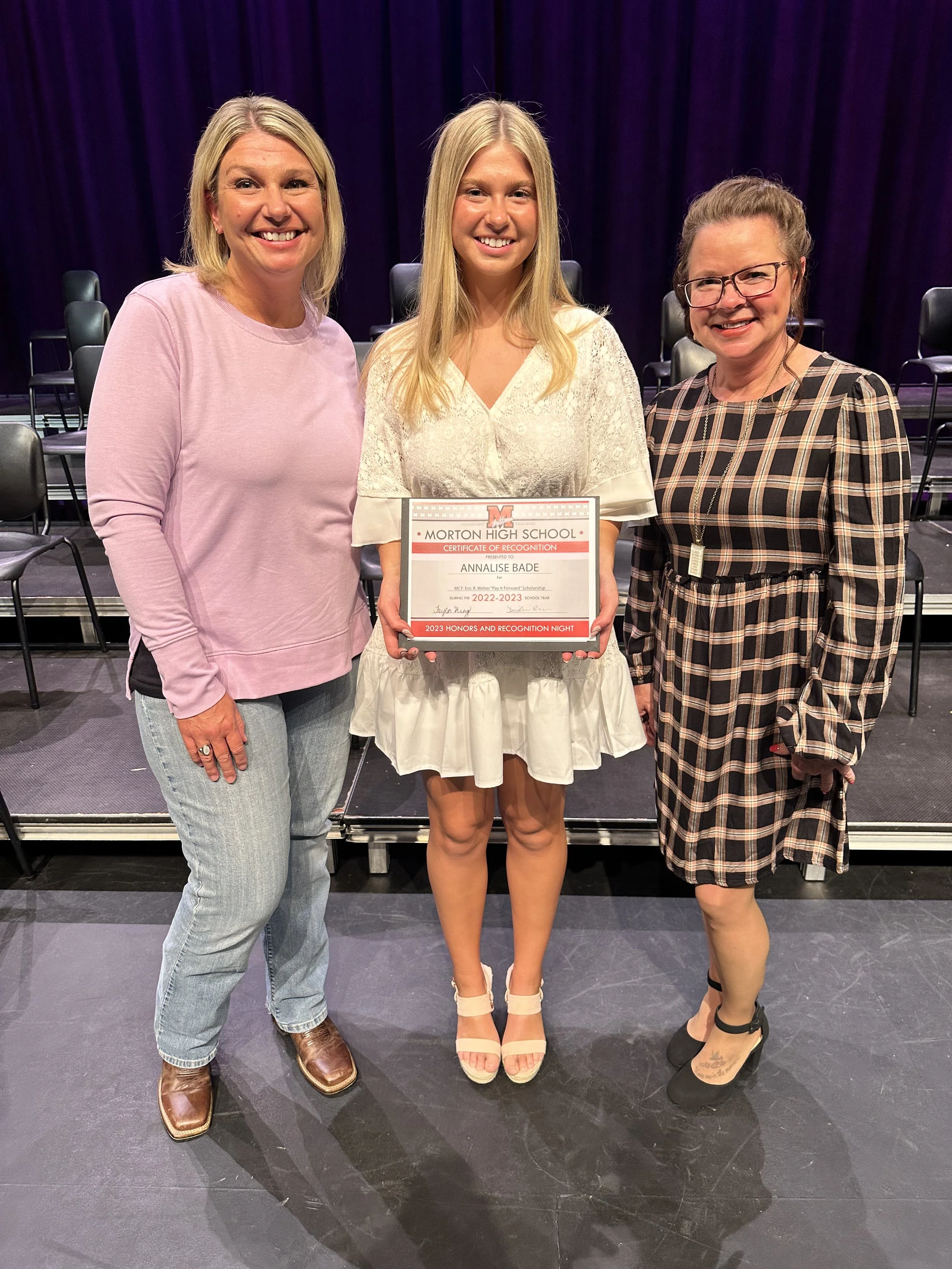 Eric Weber Pay it Forward Scholarship — Morton Community Foundation