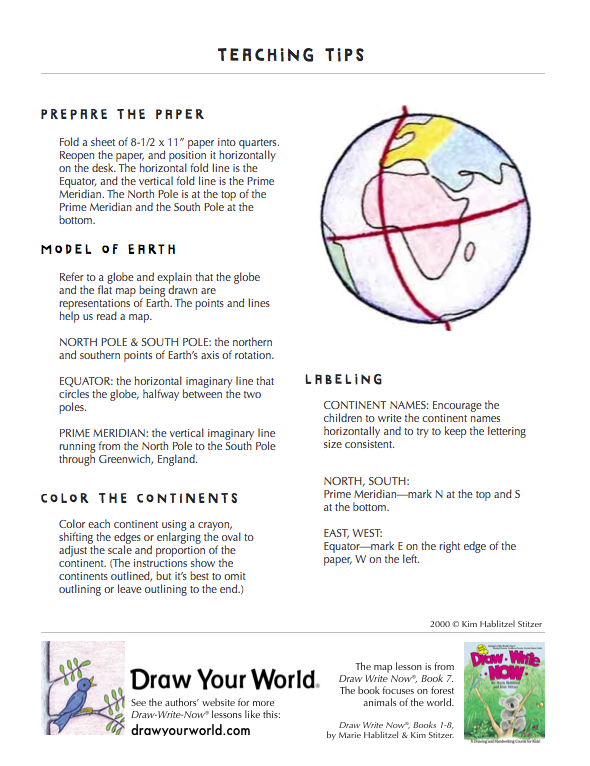 Simple World Map: Draw-Write-Now 7 - Draw Your World - Draw & Write ...