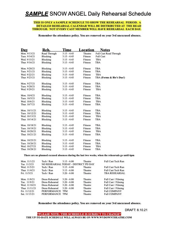 INFORMATIONAL MEETING — Wydown Theatre Company