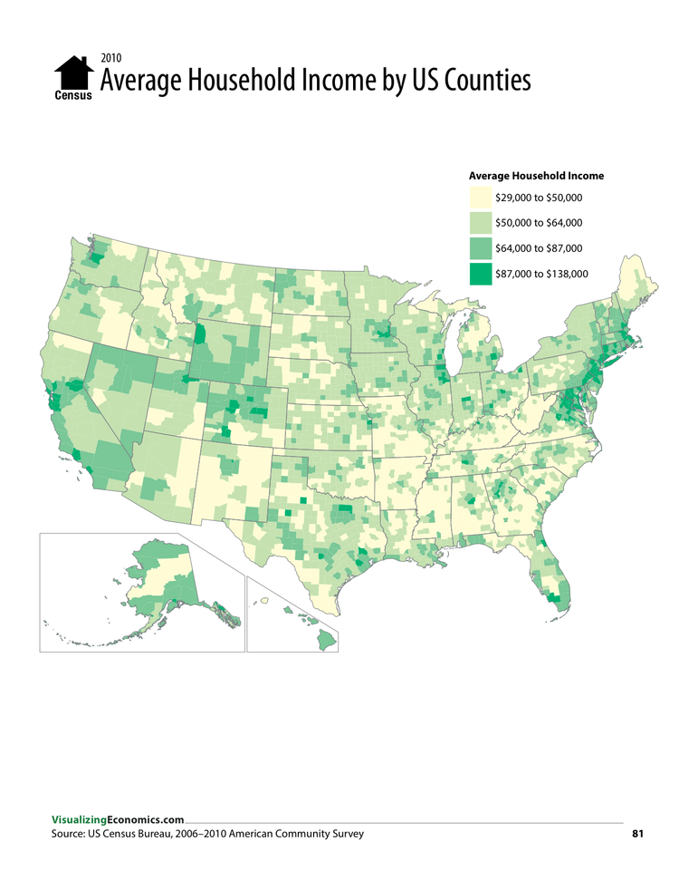 Average Household Income by US Counties — Visualizing Economics